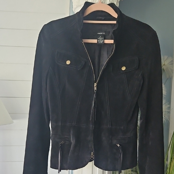 Arden B | Jackets & Coats | Arden B Black Leather Jacket With Gold ...
